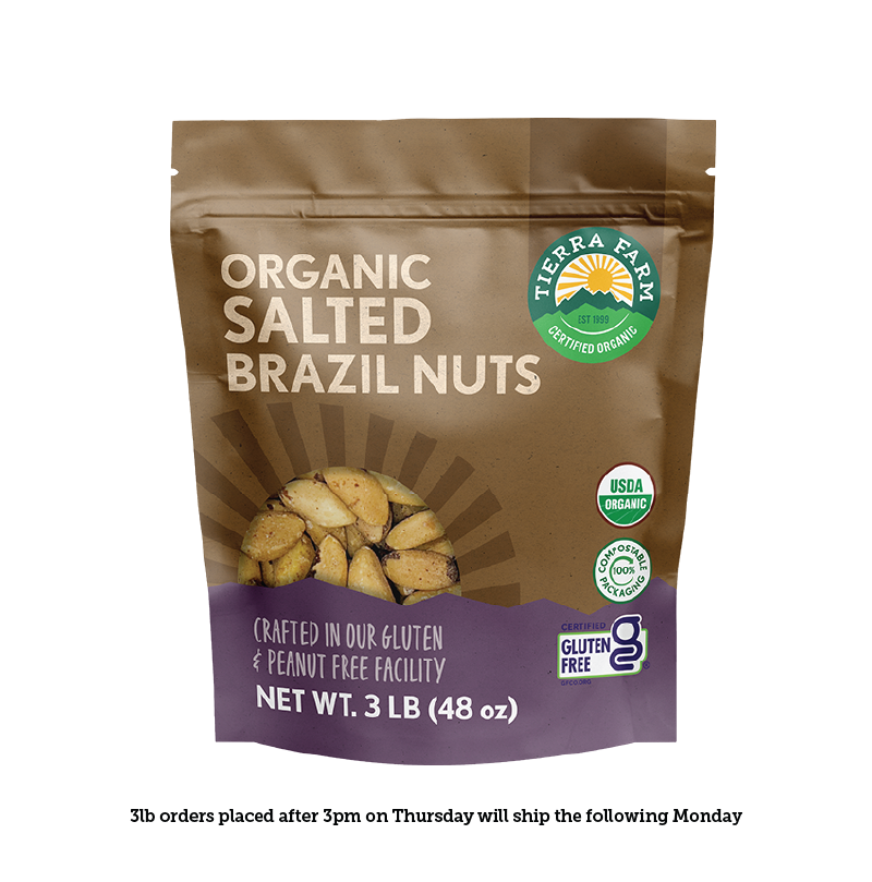 Organic Salted Brazil Nuts | Tierra Farm Certified Organic