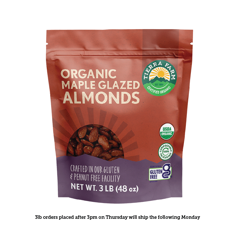 Organic Maple Glazed Almonds | Tierra Farm Certified Organic
