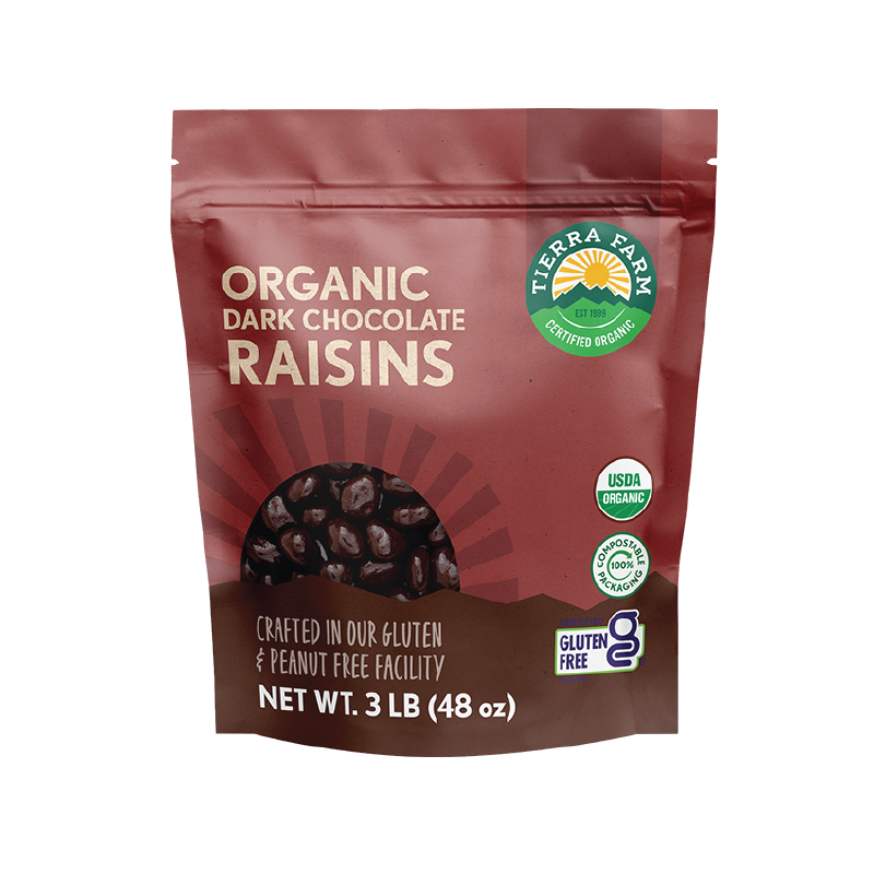 Organic Dark Chocolate Raisins | Tierra Farm Certified Organic