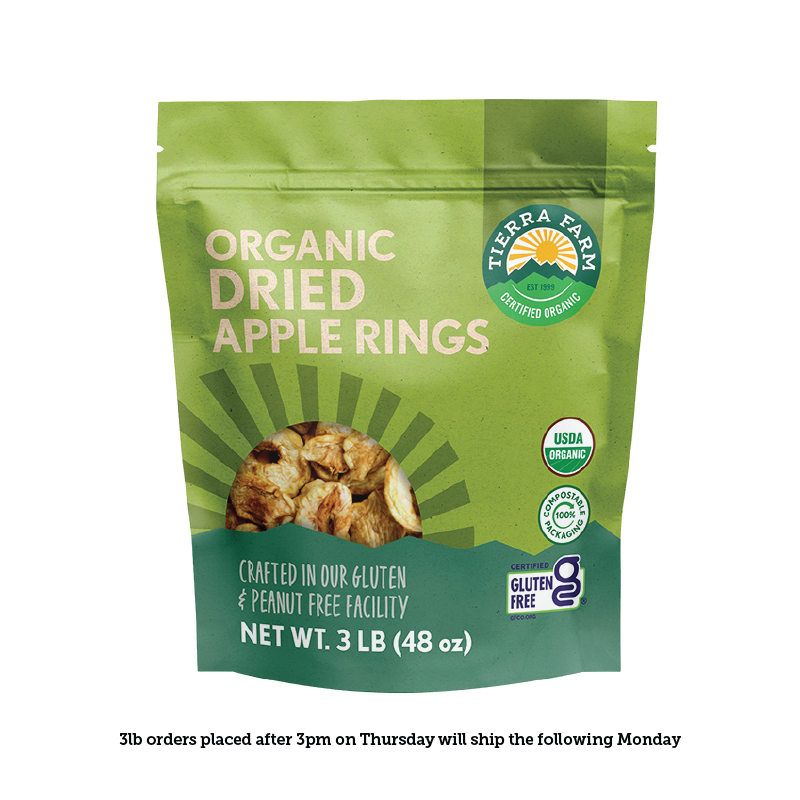 Organic Dried Apples Rings | Tierra Farm Certified Organic