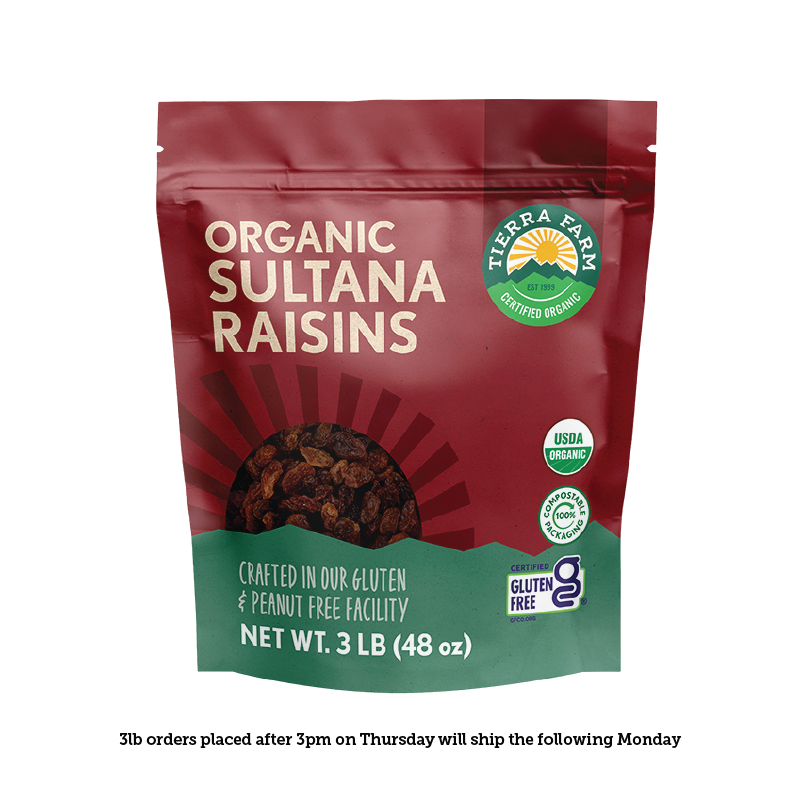 Organic Turkish Saltanas | Tierra Farm Certified Organic