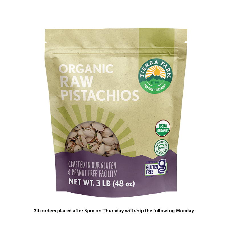 Organic Raw Pistachios in Shell | Tierra Farm Certified Organic