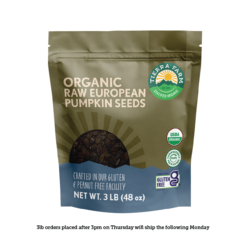 Organic Raw European Pumpkin Seeds | Tierra Farm Certified Organic