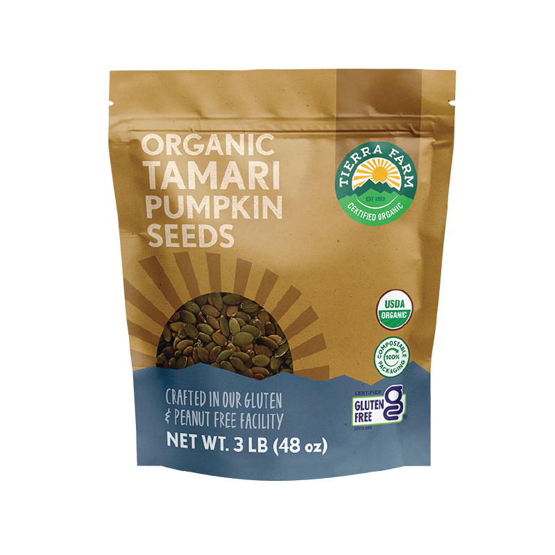 Organic Tamari Pumpkin Seeds | Tierra Farm Certified Organic