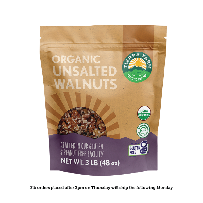 Organic Unsalted Walnuts | Tierra Farm Certified Organic