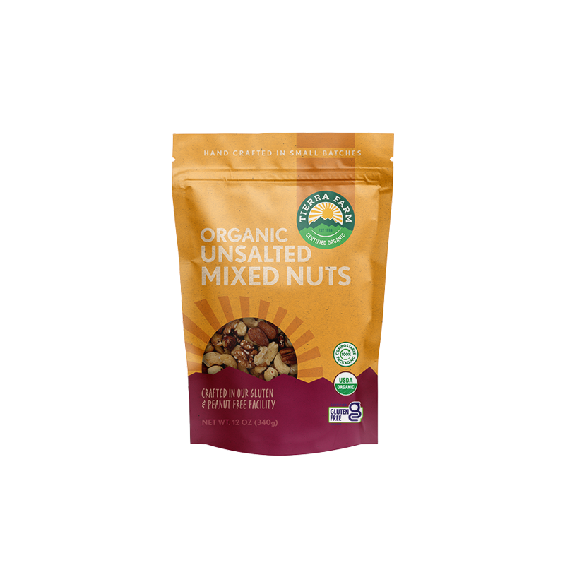 Organic Unsalted Mixed Nuts | Tierra Farm Certified Organic