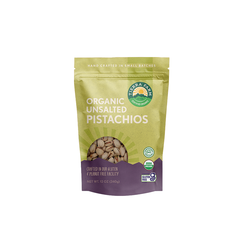 Organic Unsalted Pistachios in Shell | Tierra Farm Certified Organic